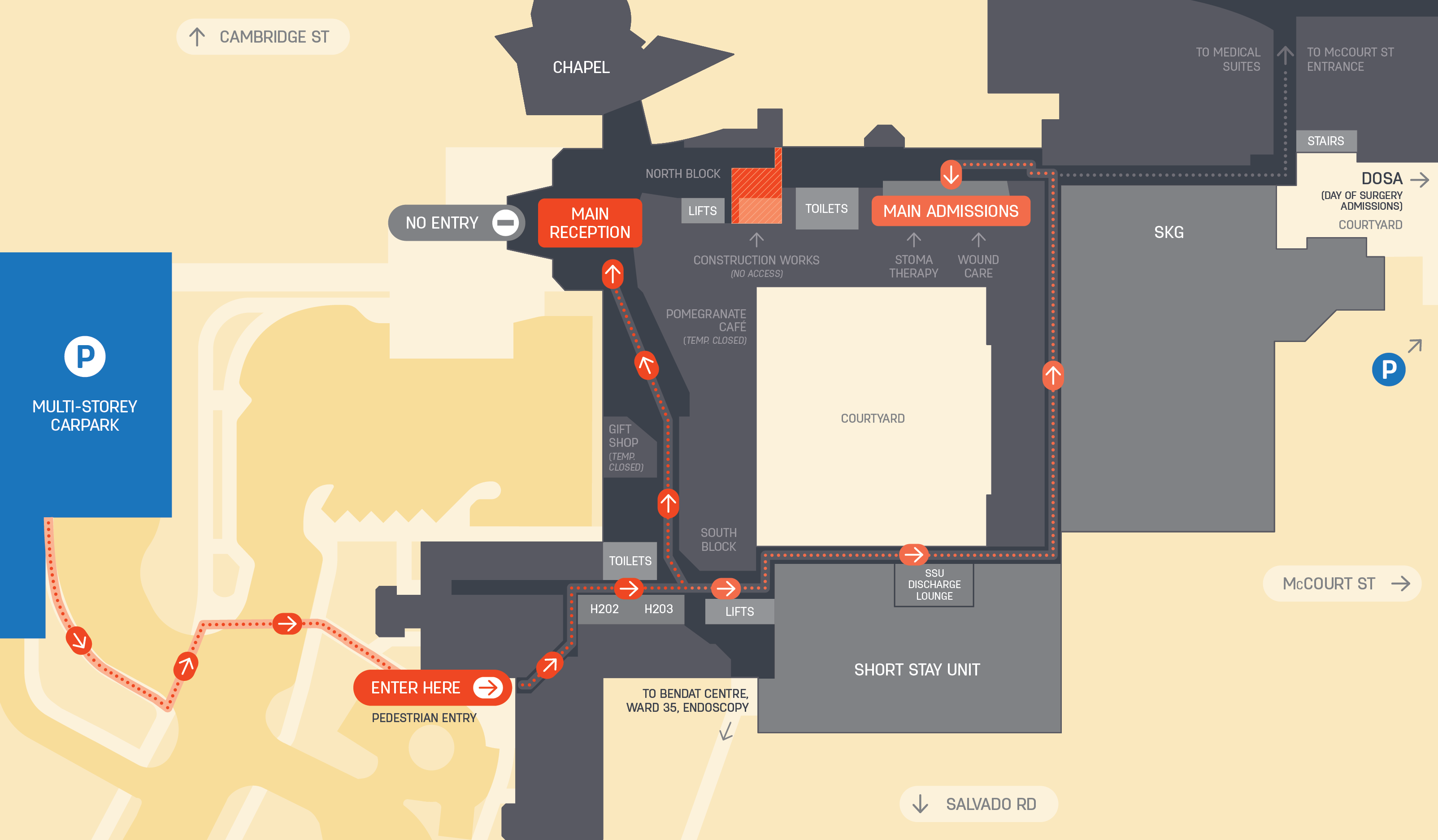 Getting here and parking at St John of God Subiaco Hospital