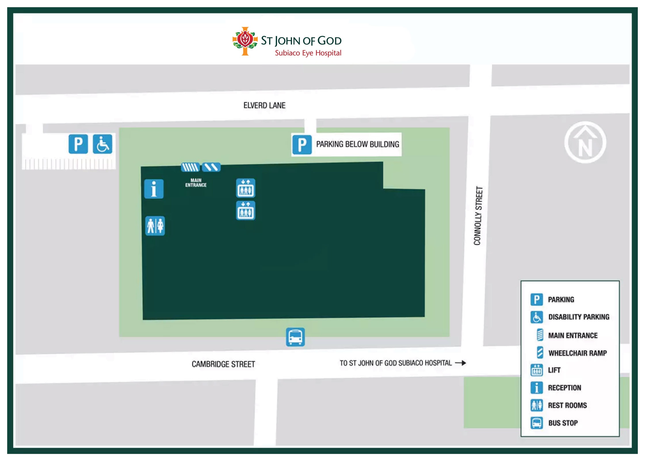 Getting here and parking at St John of God Subiaco Eye Hospital